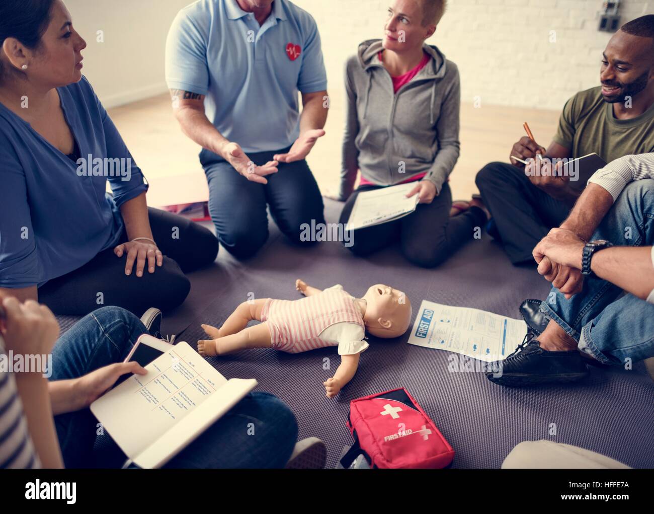 CPR First Aid Training Concept Stock Photo - Alamy