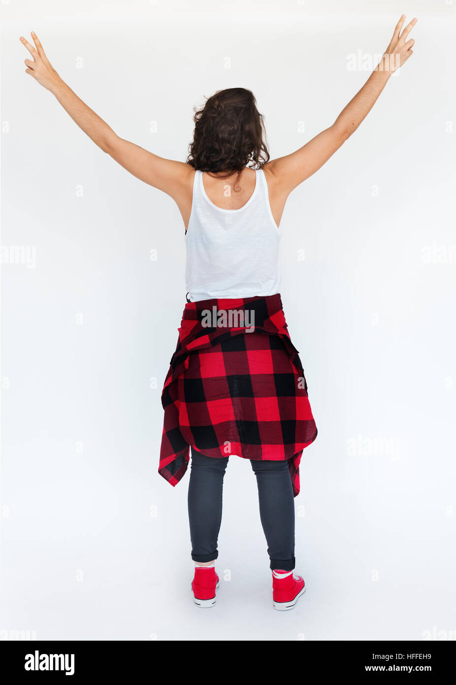 Woman Rear View Lifestyle Portrait Concept Stock Photo - Alamy