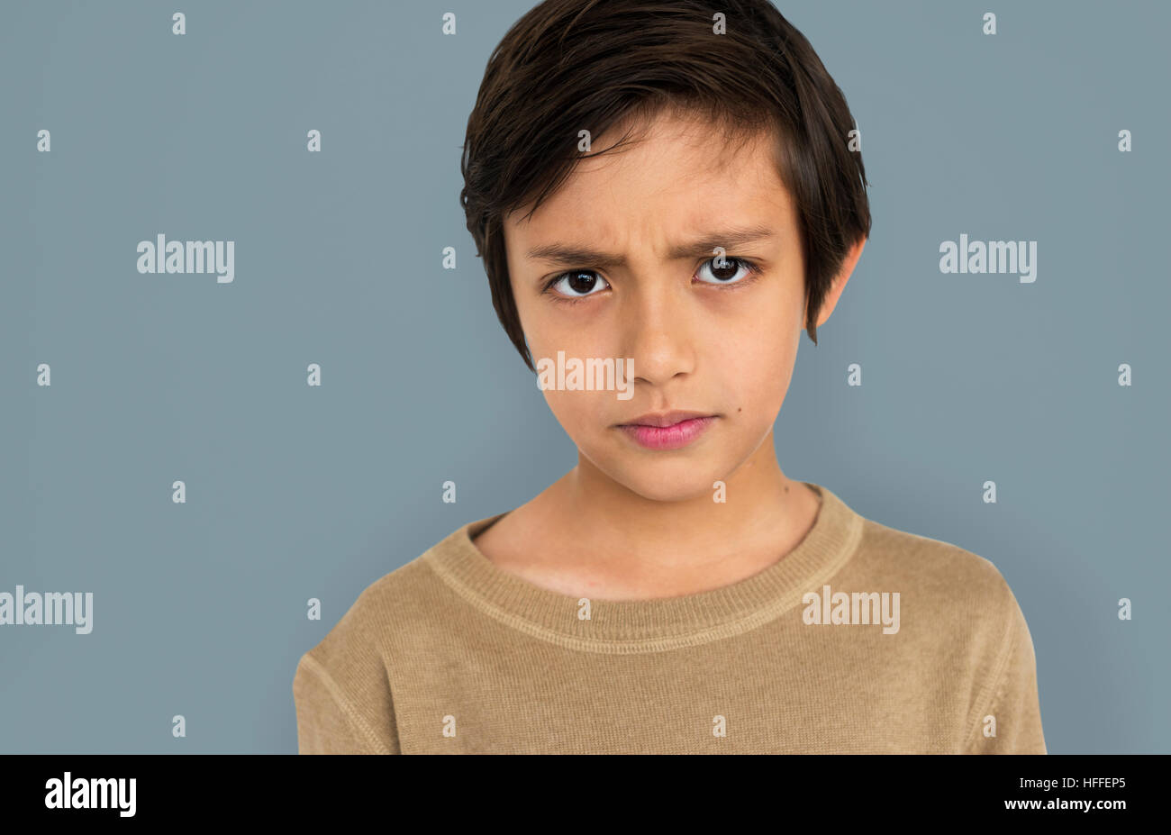 Little Boy Frowning Sad Concept Stock Photo - Alamy