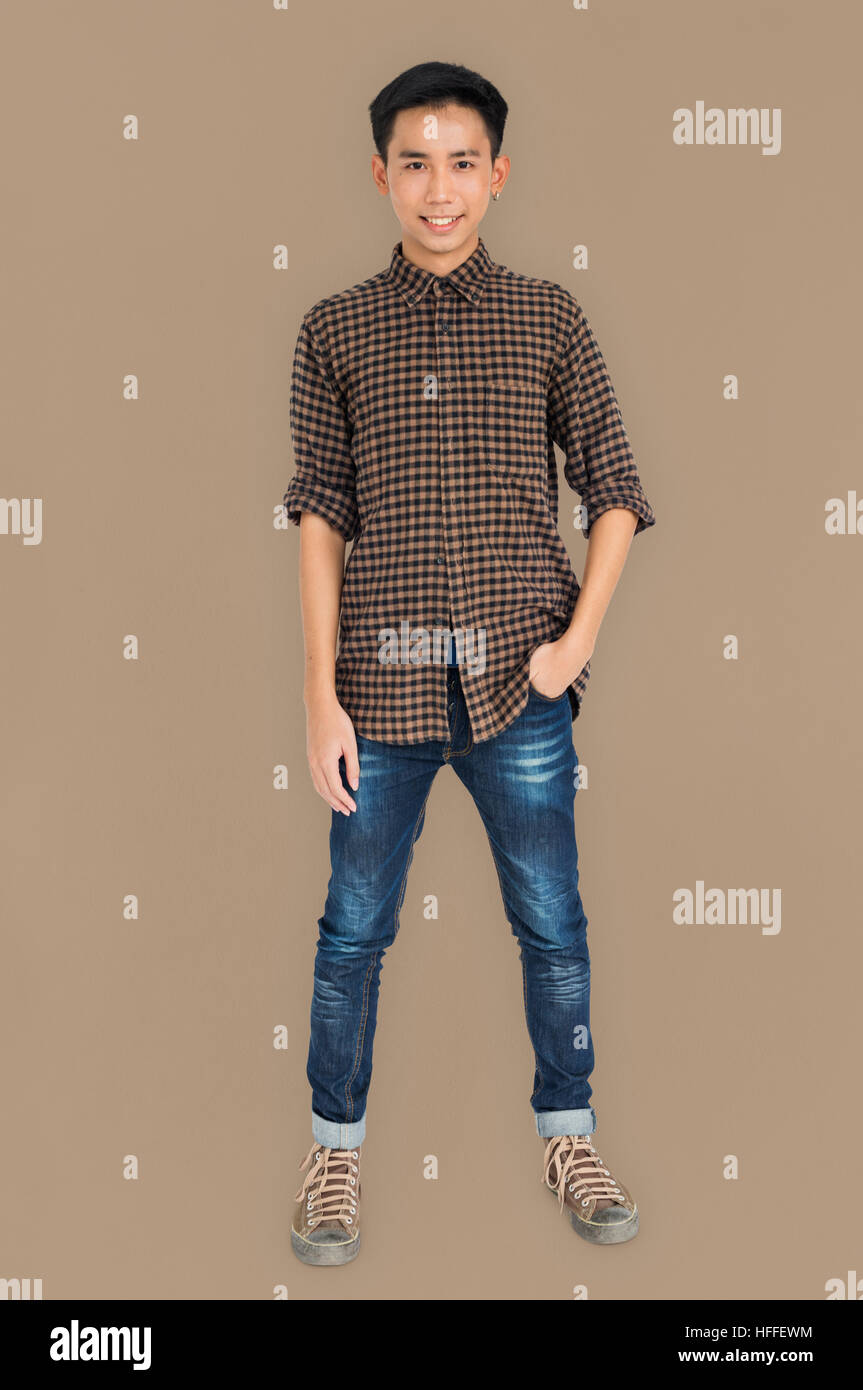 Man Smiling Happiness Portrait Concept Stock Photo - Alamy