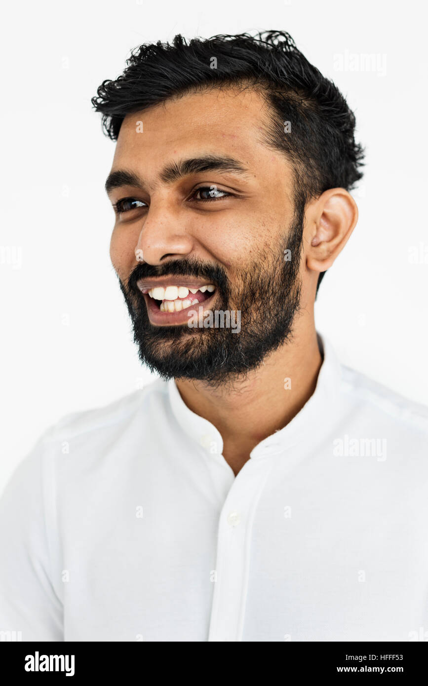 Man Smiling Happiness Portrait Concept Stock Photo - Alamy