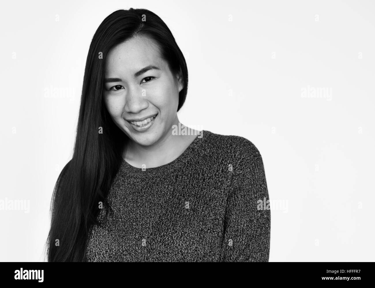 Asian Woman Smiling Happiness Portrait Concept Stock Photo - Alamy