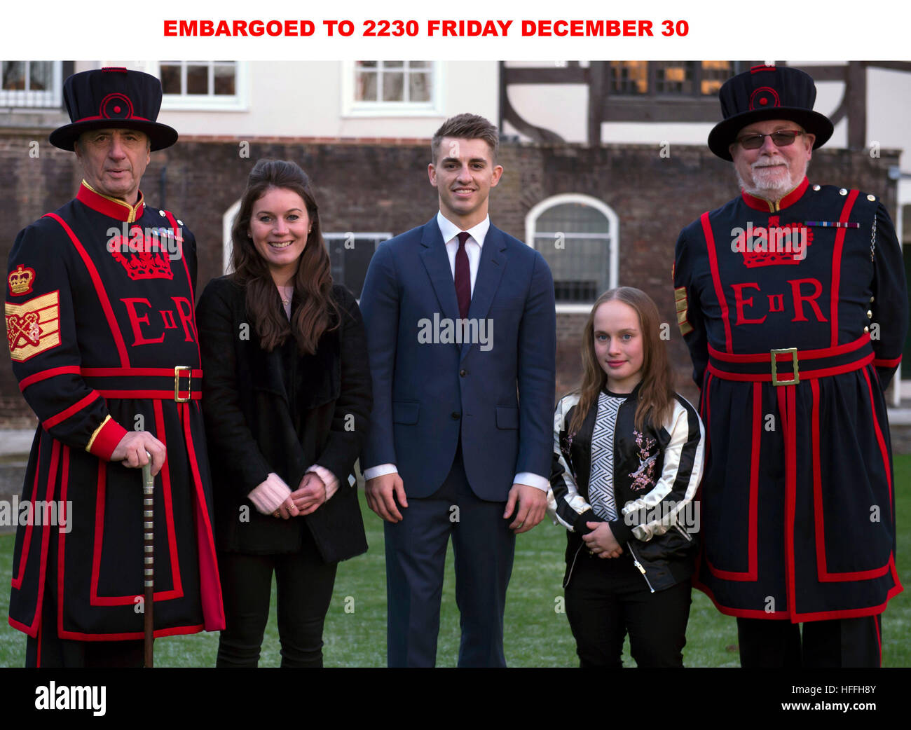Embargoed to 2230 Friday December 30 (Left to right) Chief Yeoman ...