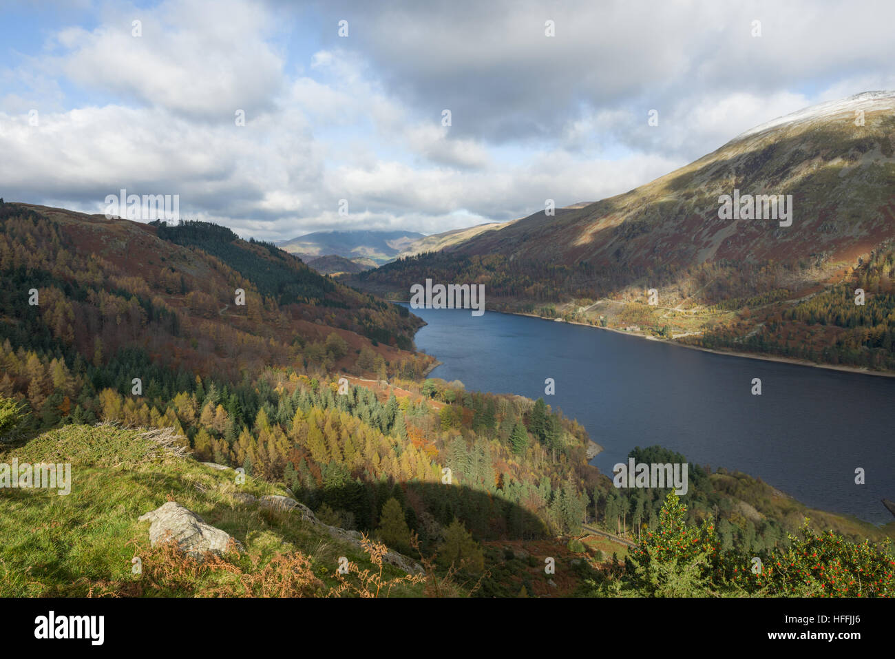 A view over the north of Thirmere Reservoir from Wythburn Fells, Lake ...