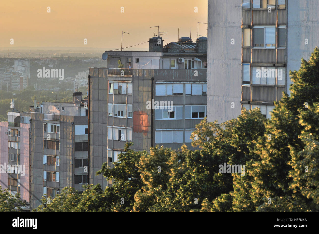 Buildings of Belgrade's suburb Stock Photo - Alamy