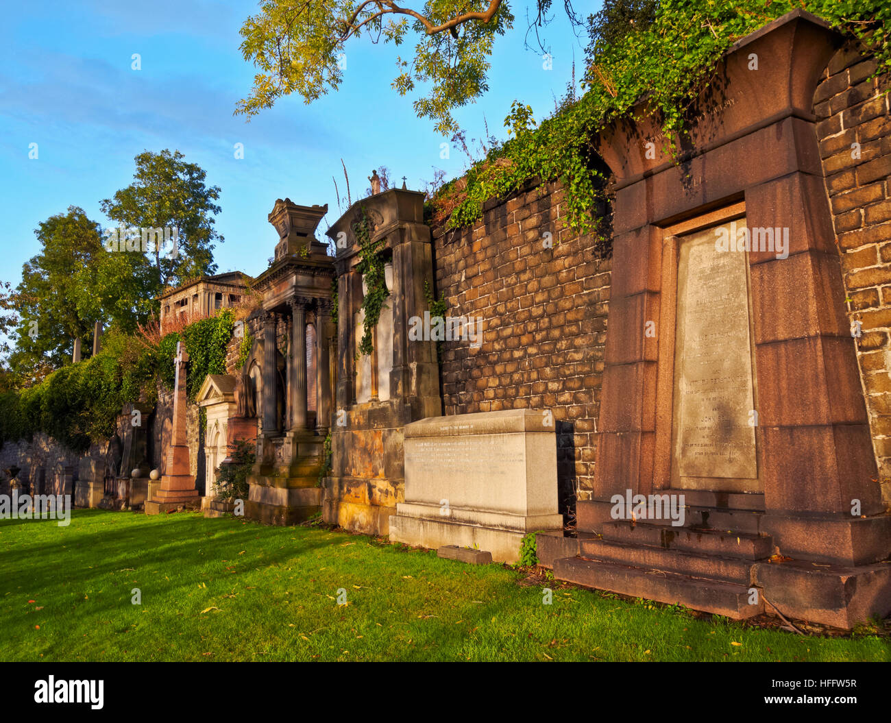 UK, Scotland, Lowlands, Glasgow, View of The Necropolis, Victorian ...