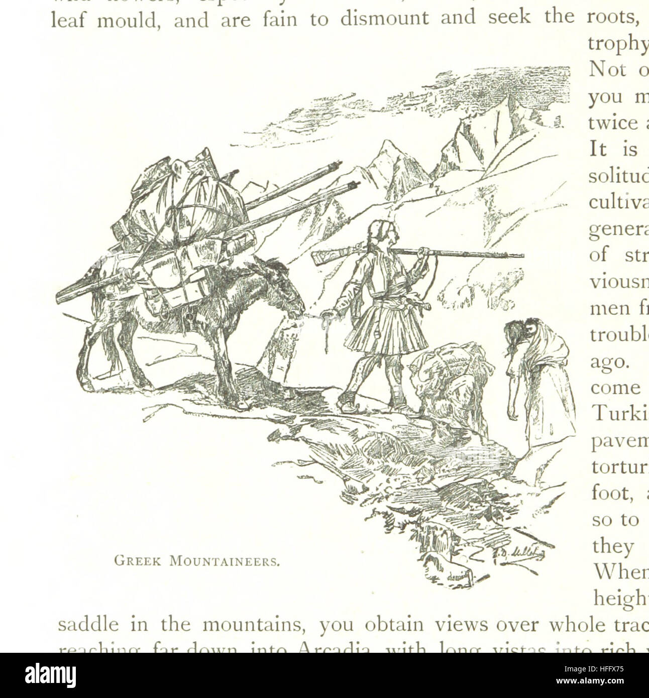 This illustrated work features depictions of Greek culture, landscapes ...