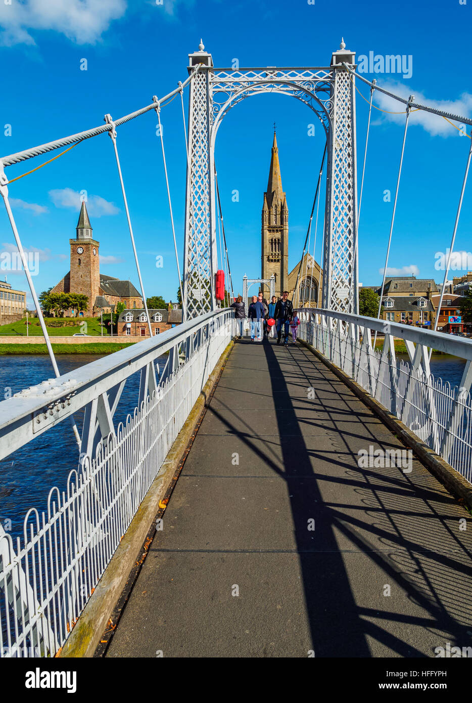UK, Scotland, Inverness, View of the Greig St Bridge Stock Photo - Alamy