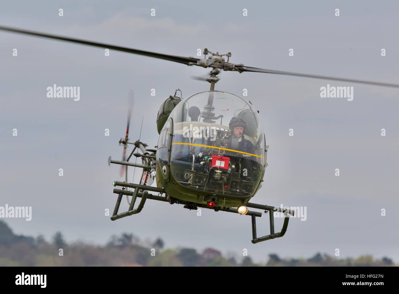 Bell 47G Sioux helicopter Stock Photo - Alamy