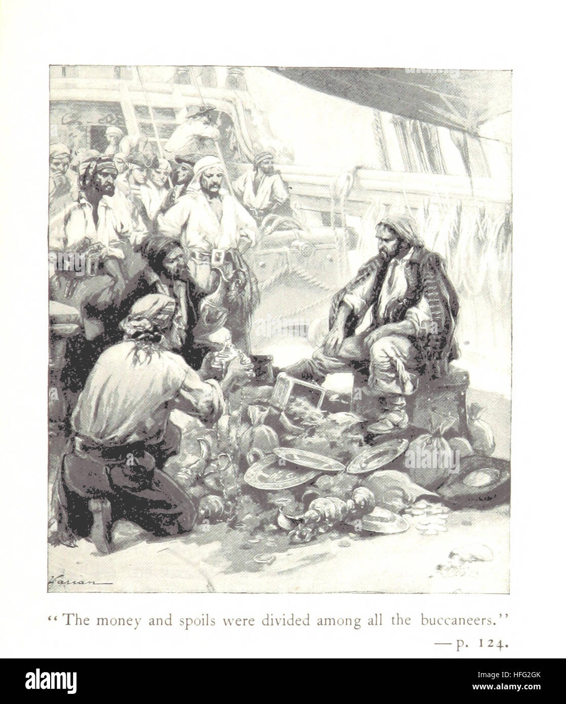 An illustration from 'Buccaneers and Pirates of our Coasts,' depicting ...