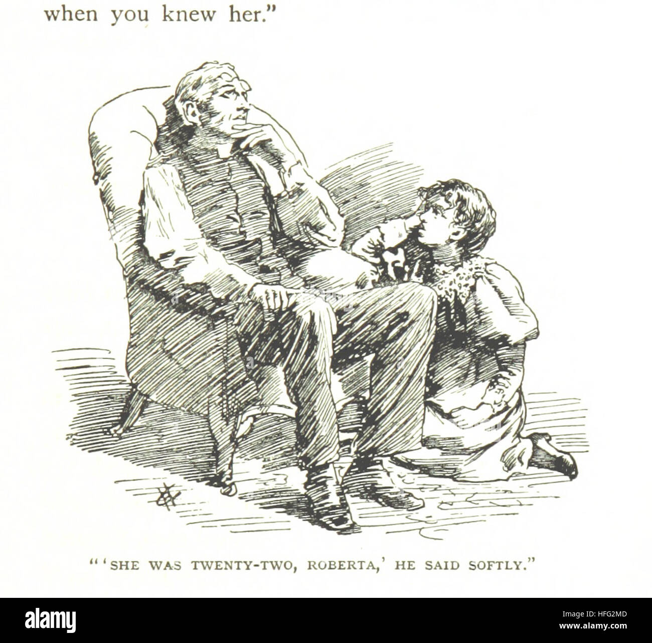 A scene from 'Miss Bobbie', featuring an illustration from the story ...