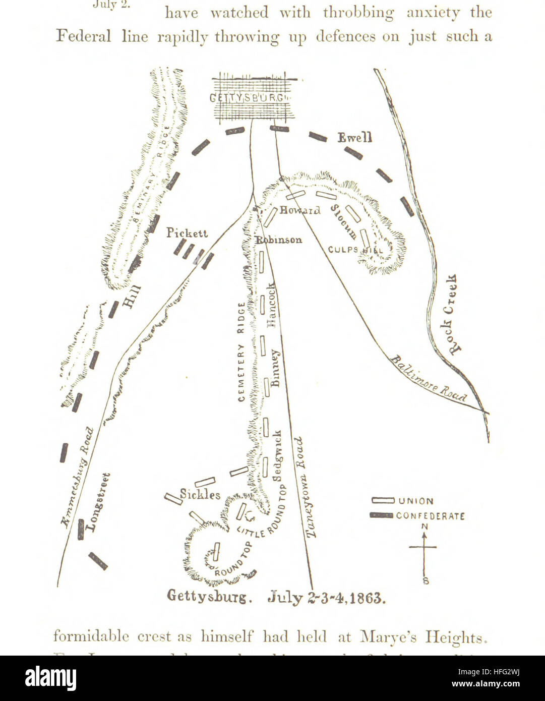 A visual overview of the American Civil War, presenting a bird's-eye ...