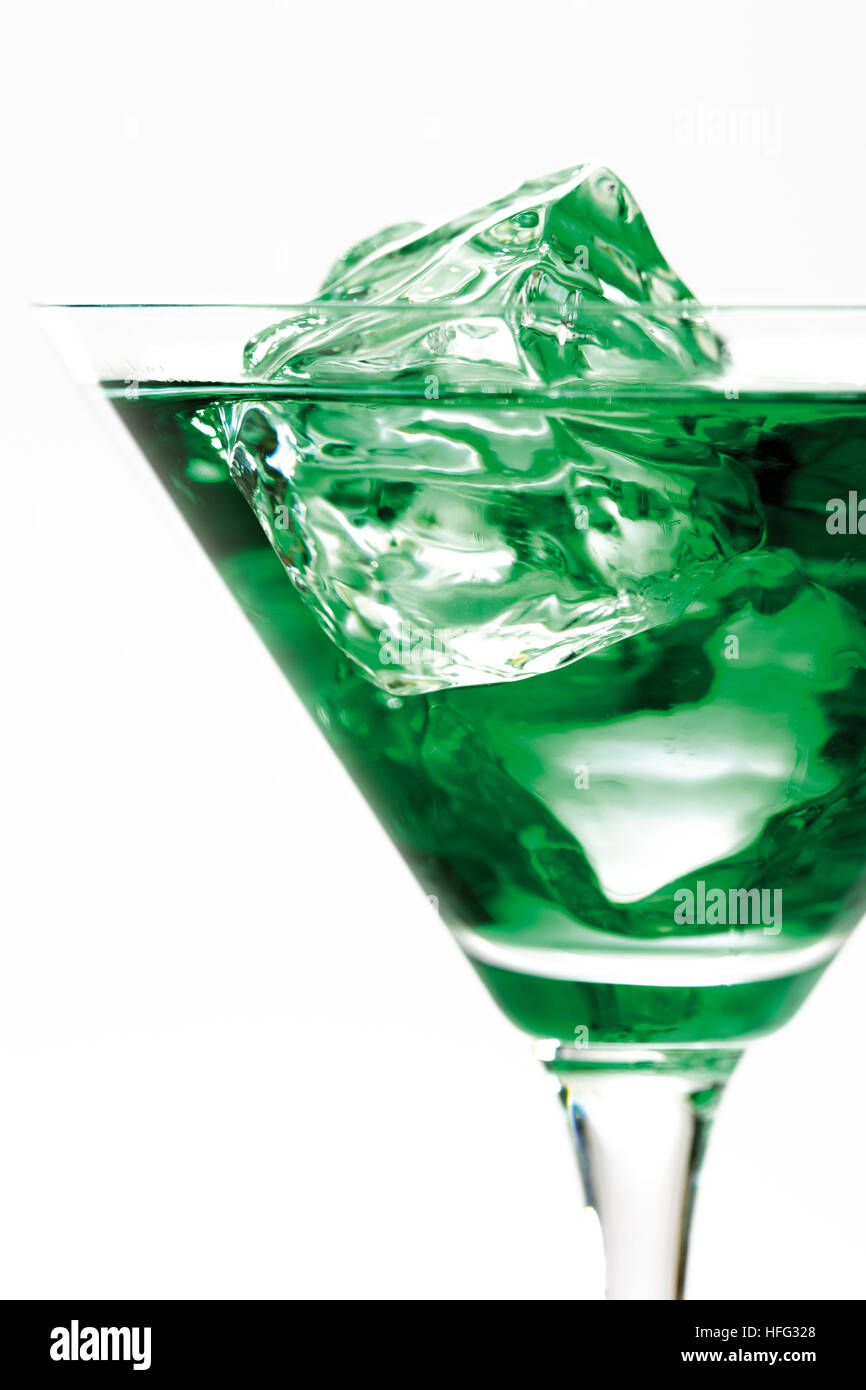 Green banana cocktail on ice Stock Photo - Alamy