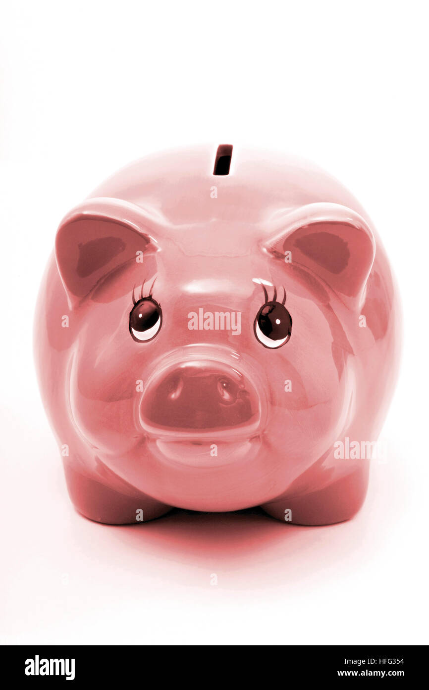 Pink piggy bank Stock Photo - Alamy