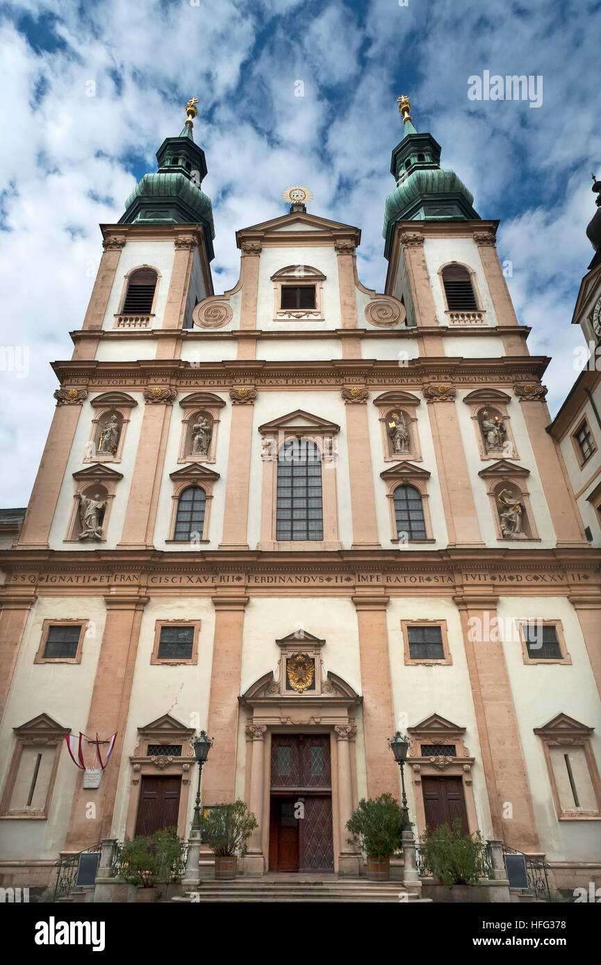 Jesuit Church, Doktor Ignaz Seipel Square, Vienna, Austria Stock Photo ...