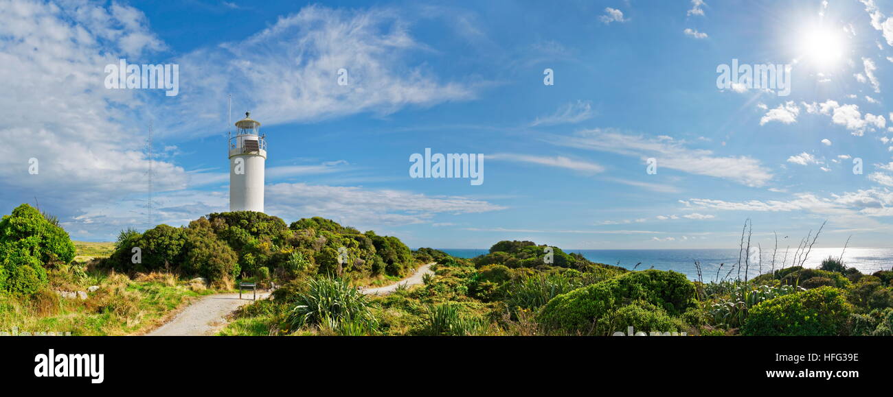 Lighthouse, Panorama, Cape Foulwind Walkway, Westport, West Coast ...