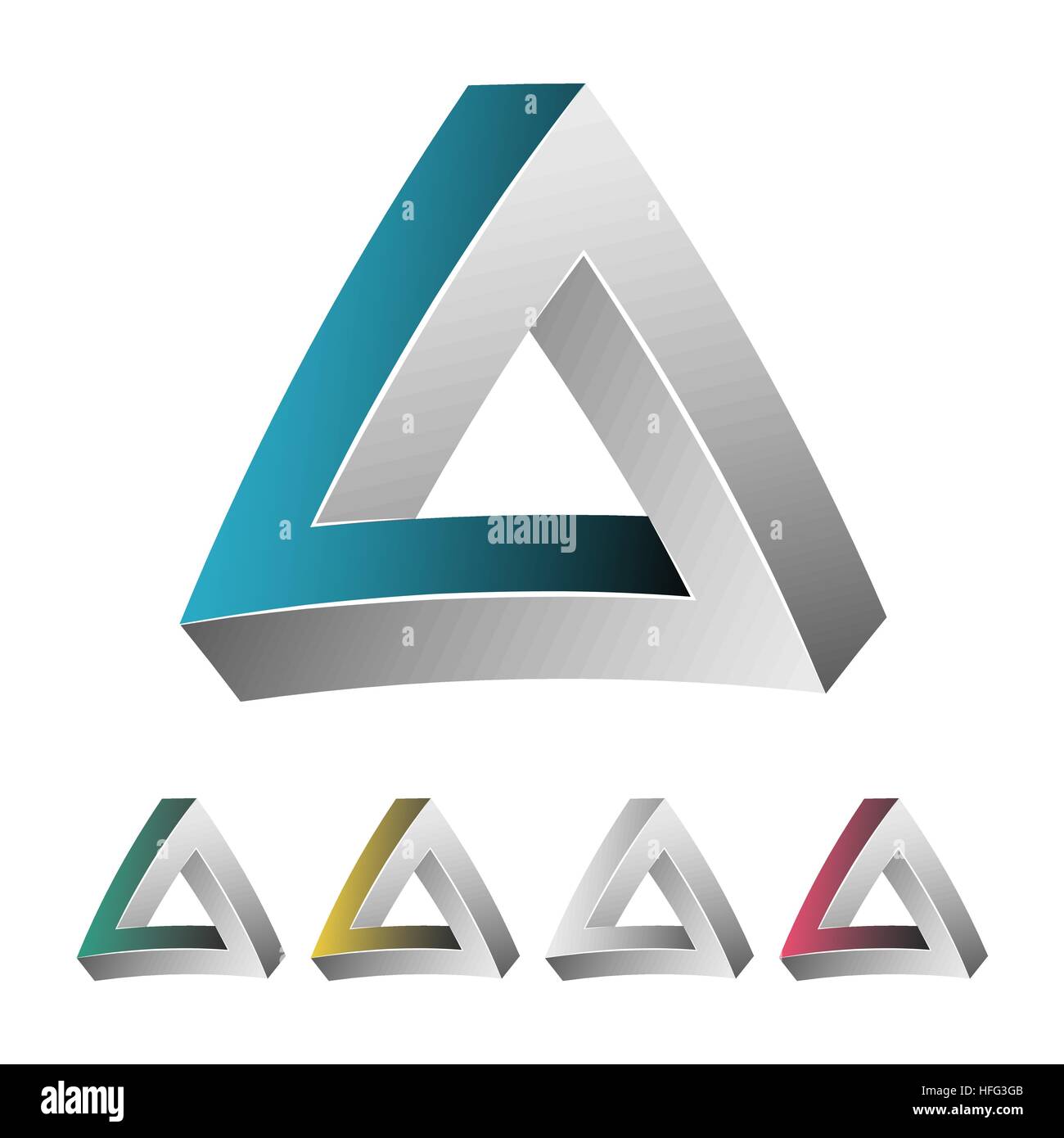 Impossible Shape. White Background. Colorful Trendy Creative Sign With ...