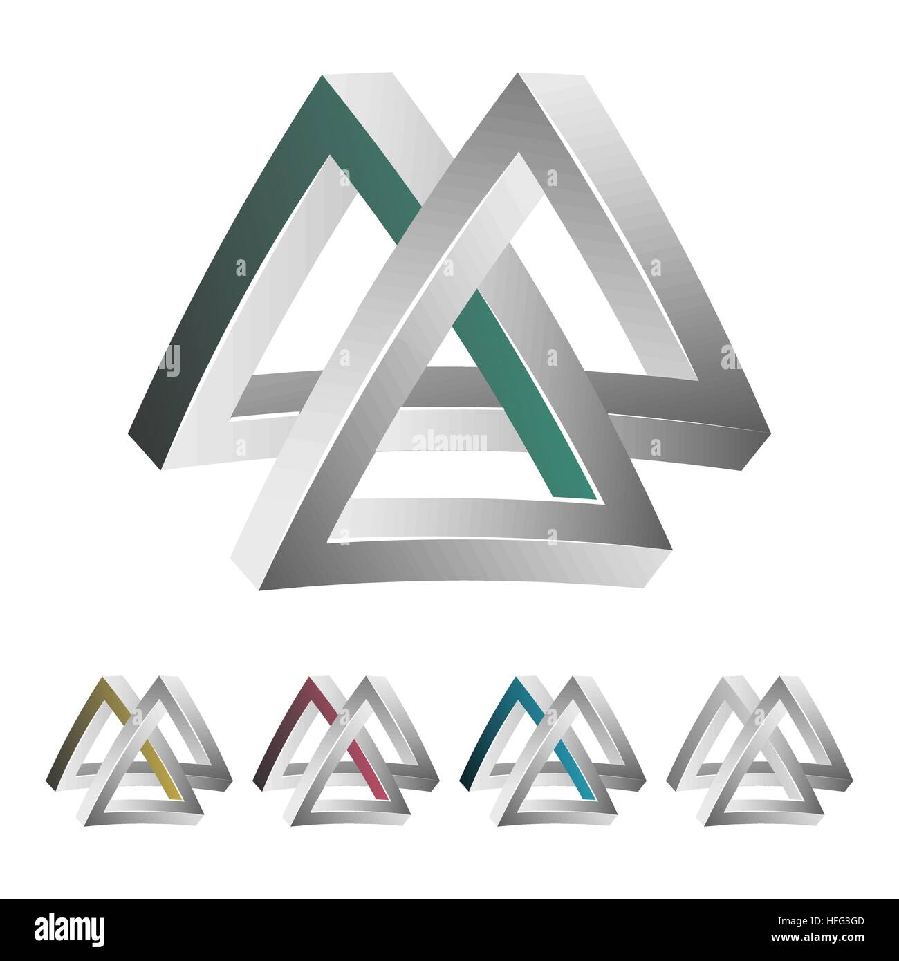 Impossible Shape. White Background. Colorful Trendy Creative Sign With ...