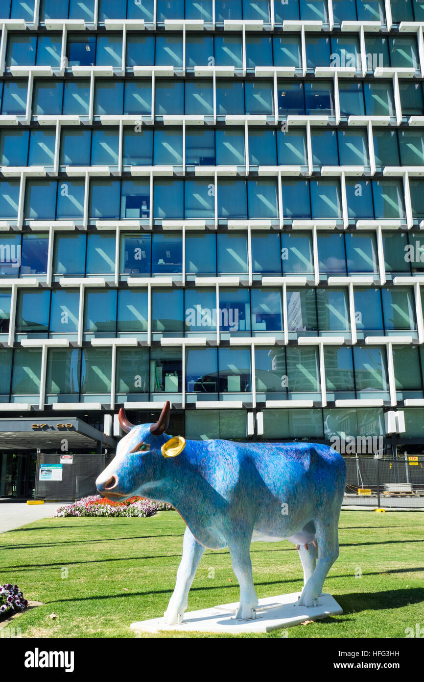 A life size cow sculpture in CowParade Perth 2016, a public art ...