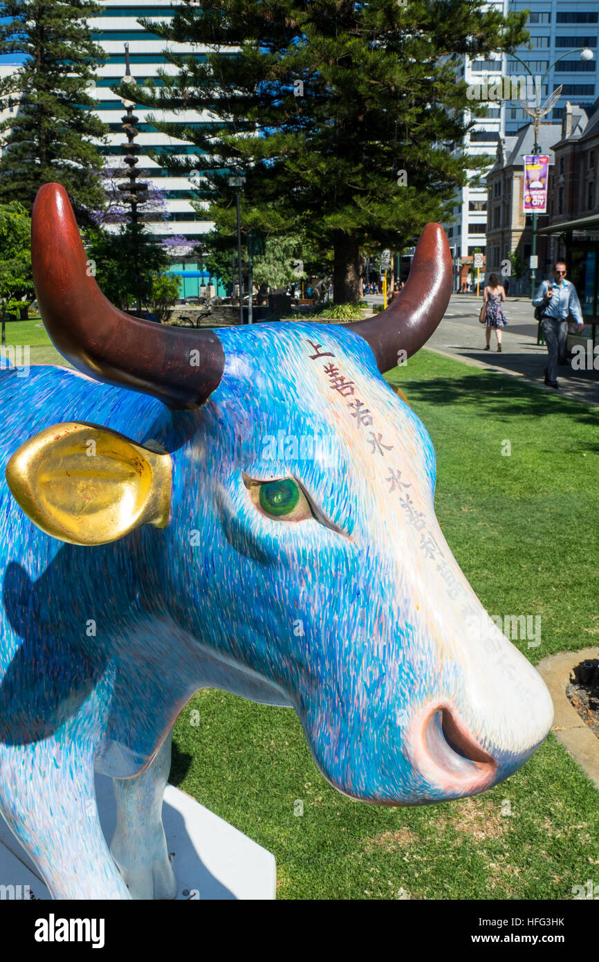 Painted Cow Statue High Resolution Stock Photography and Images - Alamy