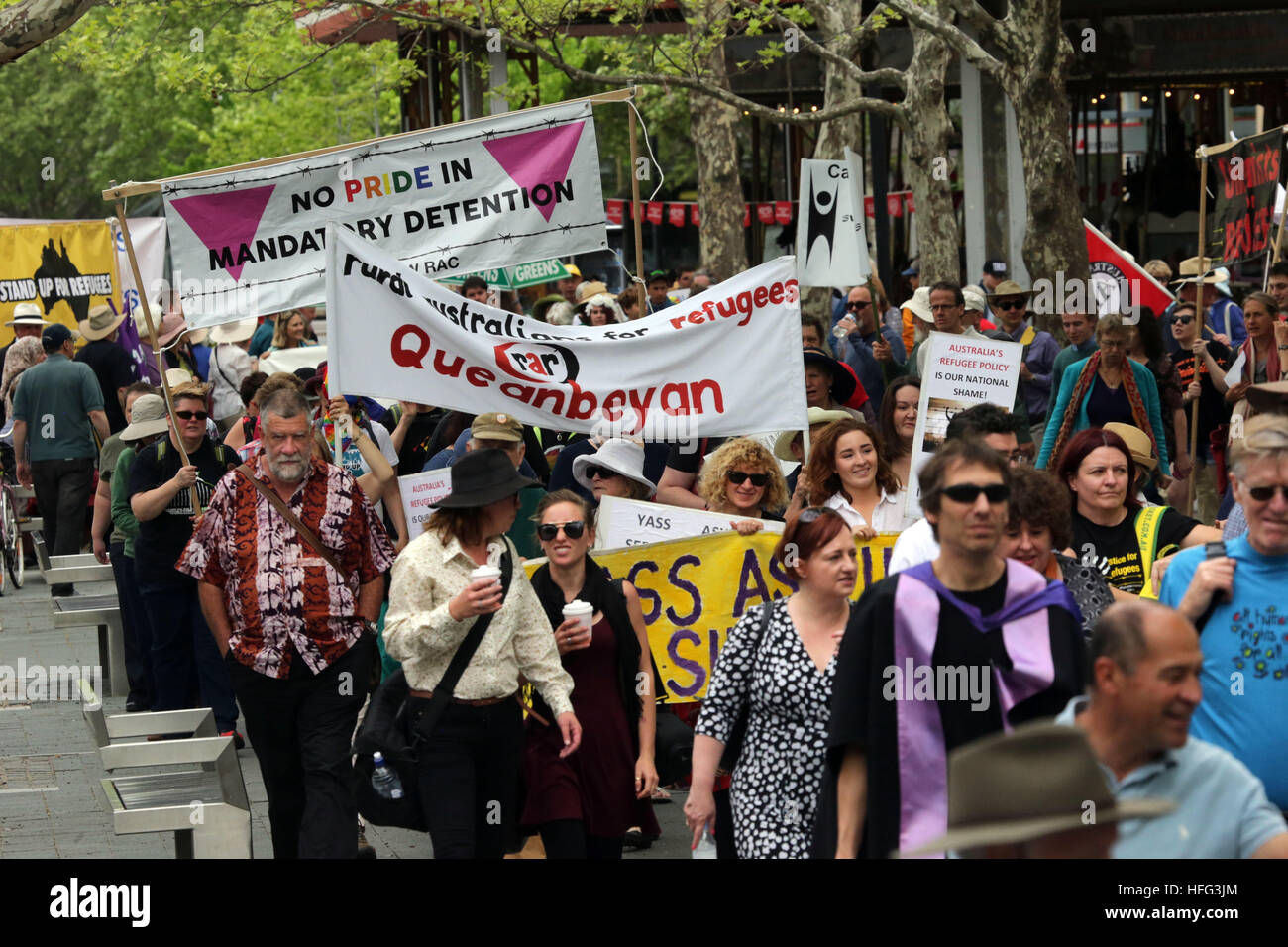 Photograph From The Rally For Refugees Palm Sunday Protest In Canberra