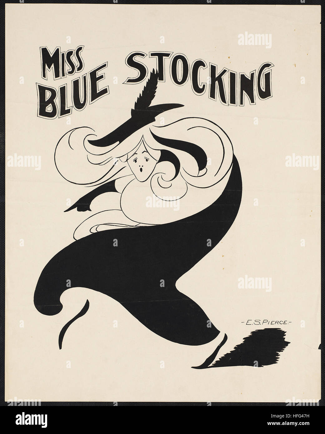 Miss Blue Stocking Stock Photo - Alamy