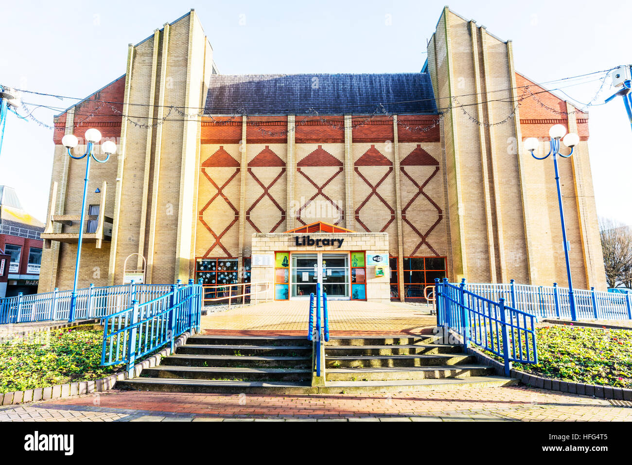 Scunthorpe town Library building exterior administrative headquarters ...