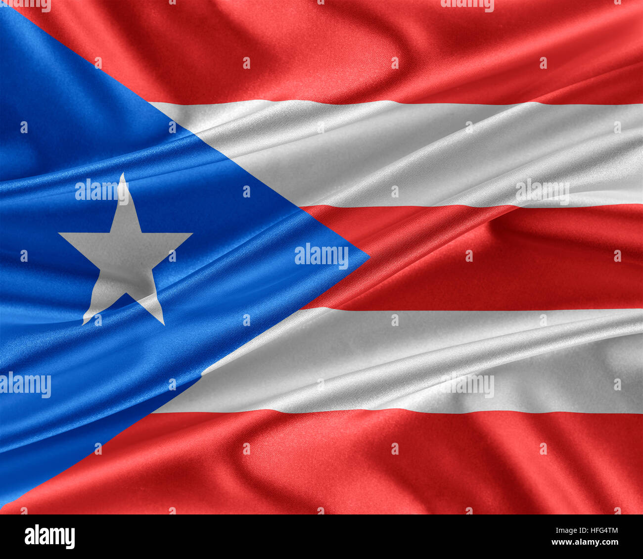 Puerto Rico flag with a glossy silk texture Stock Photo - Alamy
