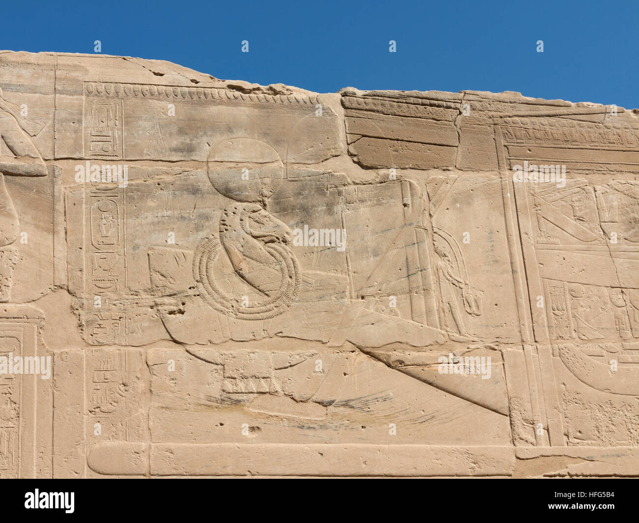 Sacred Barque relief in the Mortuary Temple of Seti I on West Bank of ...