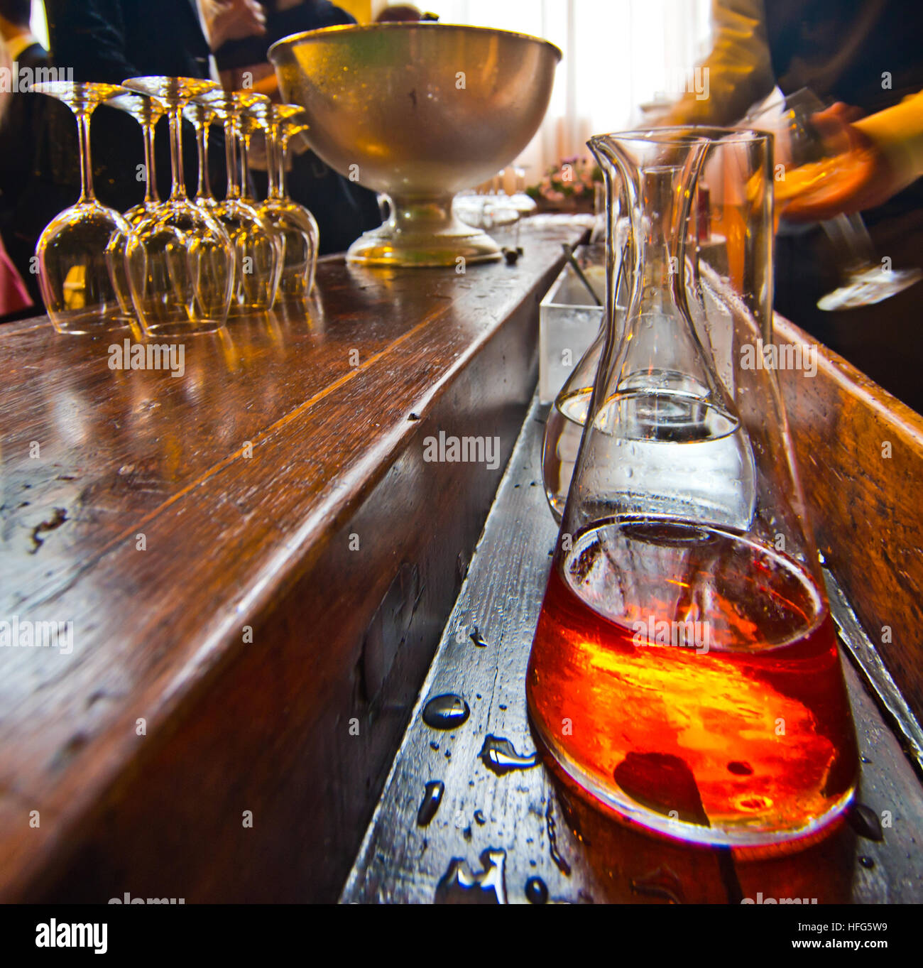 Bottle of vodka with short glass hi-res stock photography and images ...