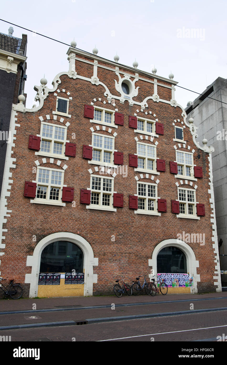 A traditional building with window wooden shutters in Amsterdam ...