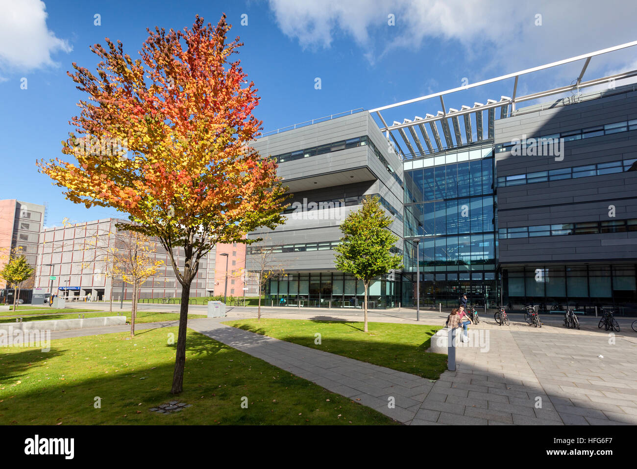 Alan Turing building in autumn, The University of Manchester, UK Stock ...