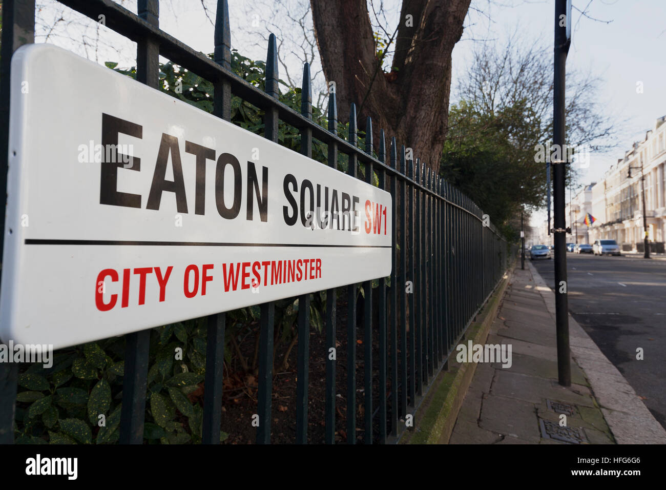 Eaton Square in Belgravia, exclusive area of London SW1 Stock Photo - Alamy