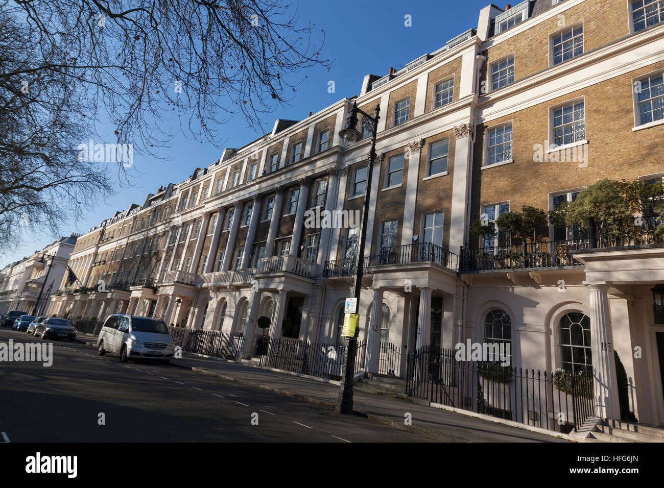 Eaton Square in Belgravia, exclusive area of London SW1 Stock Photo - Alamy