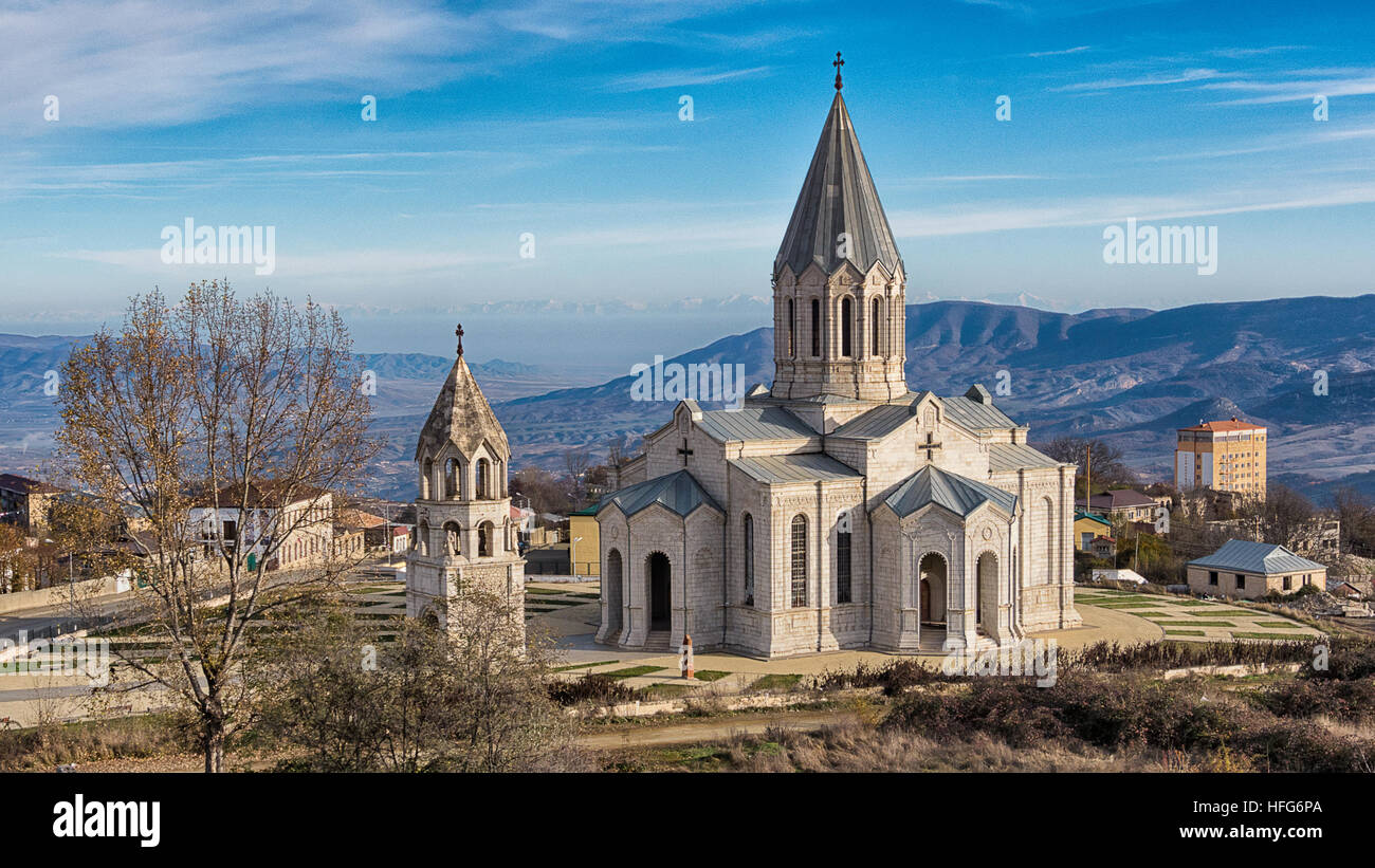 Ghazanchetsots Cathedral in Shushi in Nagorno Karabakh Stock Photo - Alamy