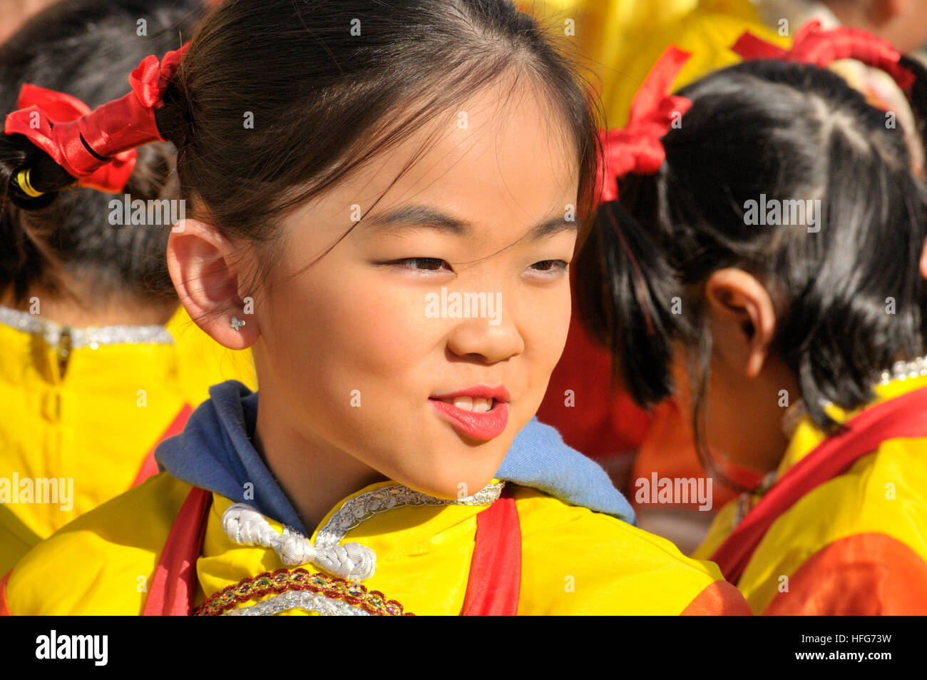 Chinese girl, New Year celebrations by Chinese community in Barcelona ...