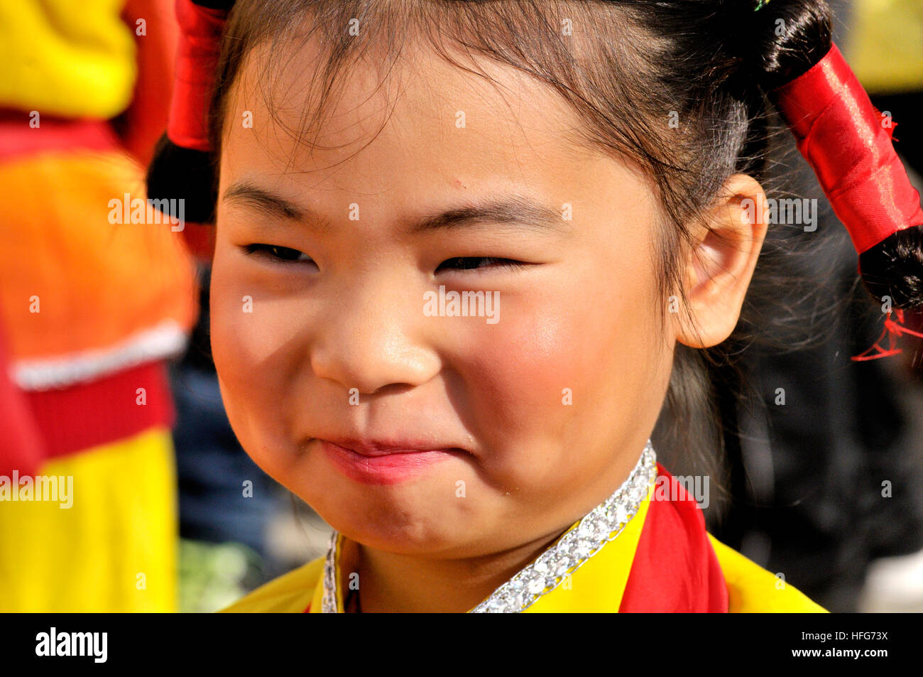 Chinese girl, New Year celebrations by Chinese community in Barcelona ...