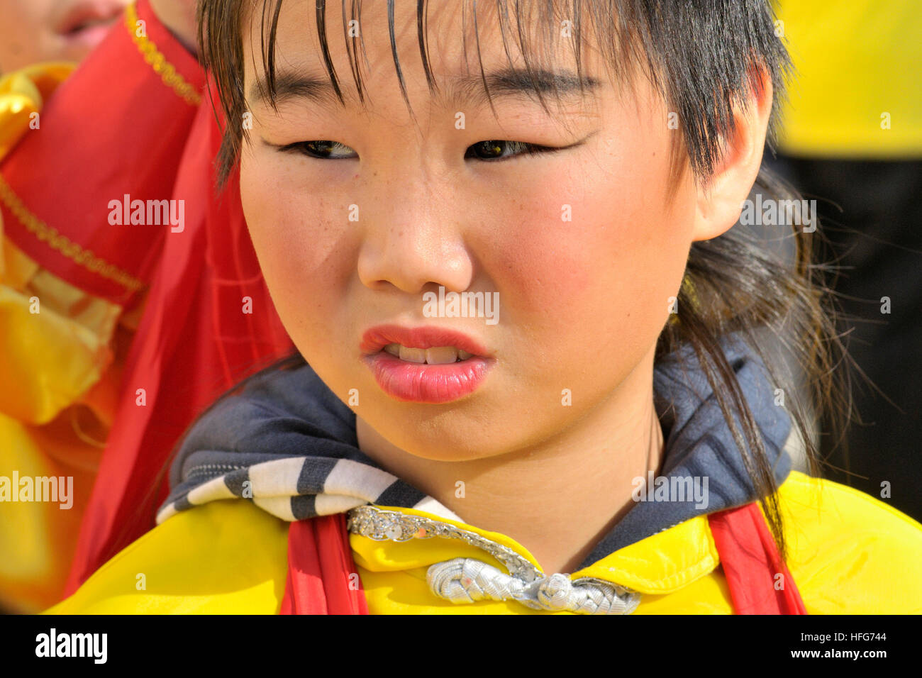 Chinese girl, New Year celebrations by Chinese community in Barcelona ...