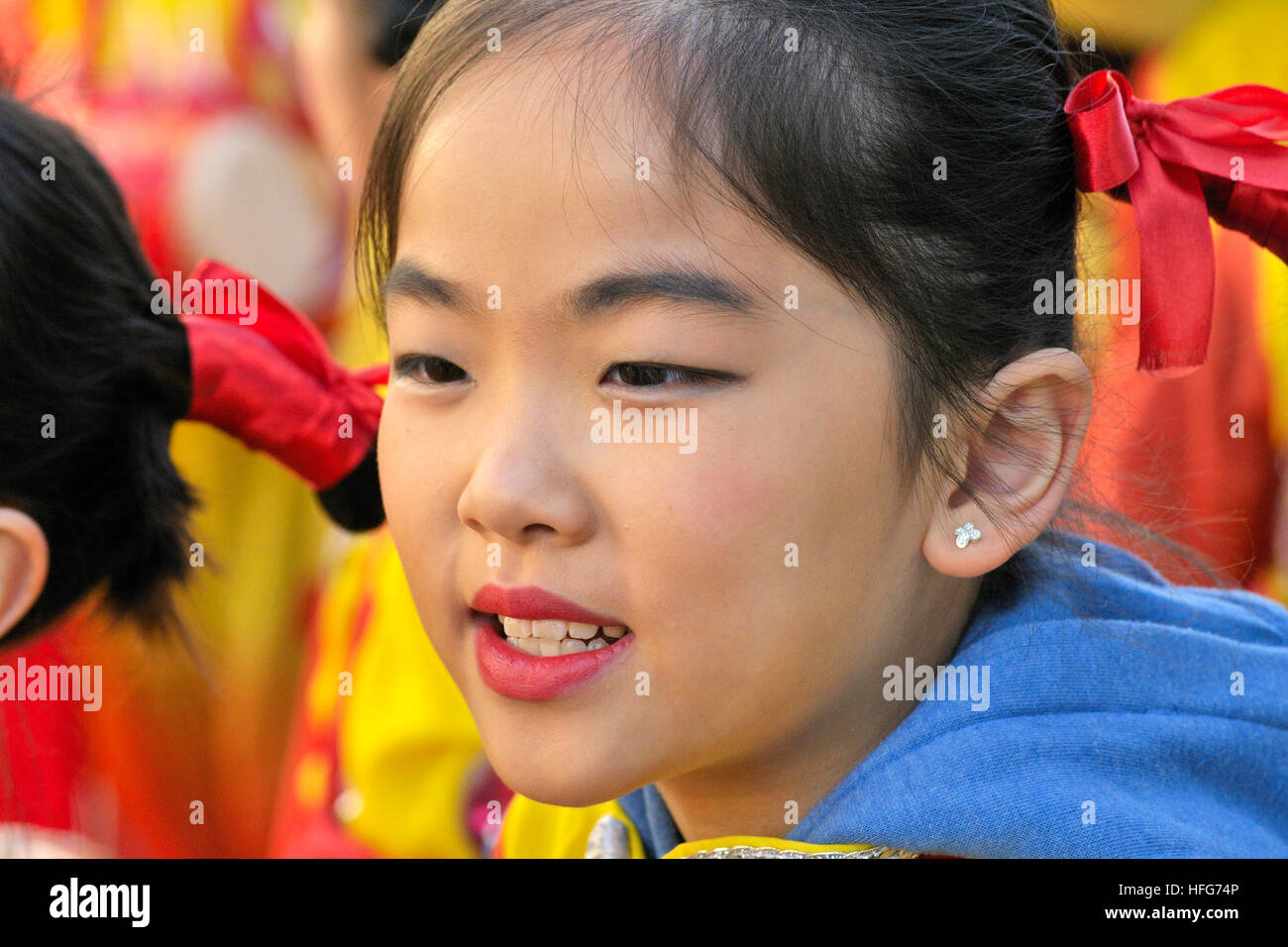 Chinese girl, New Year celebrations by Chinese community in Barcelona ...
