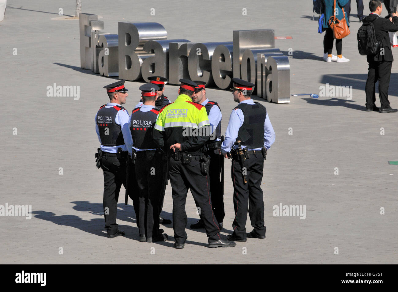 Catalan police. Barcelona, Catalonia, Spain Stock Photo - Alamy