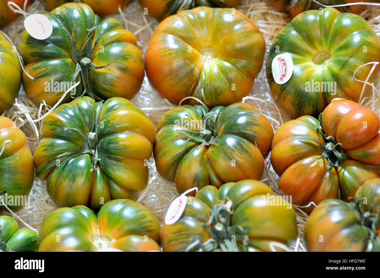 Tomatoes, La Boqueria market, Barcelona, Catalonia, Spain Stock Photo ...