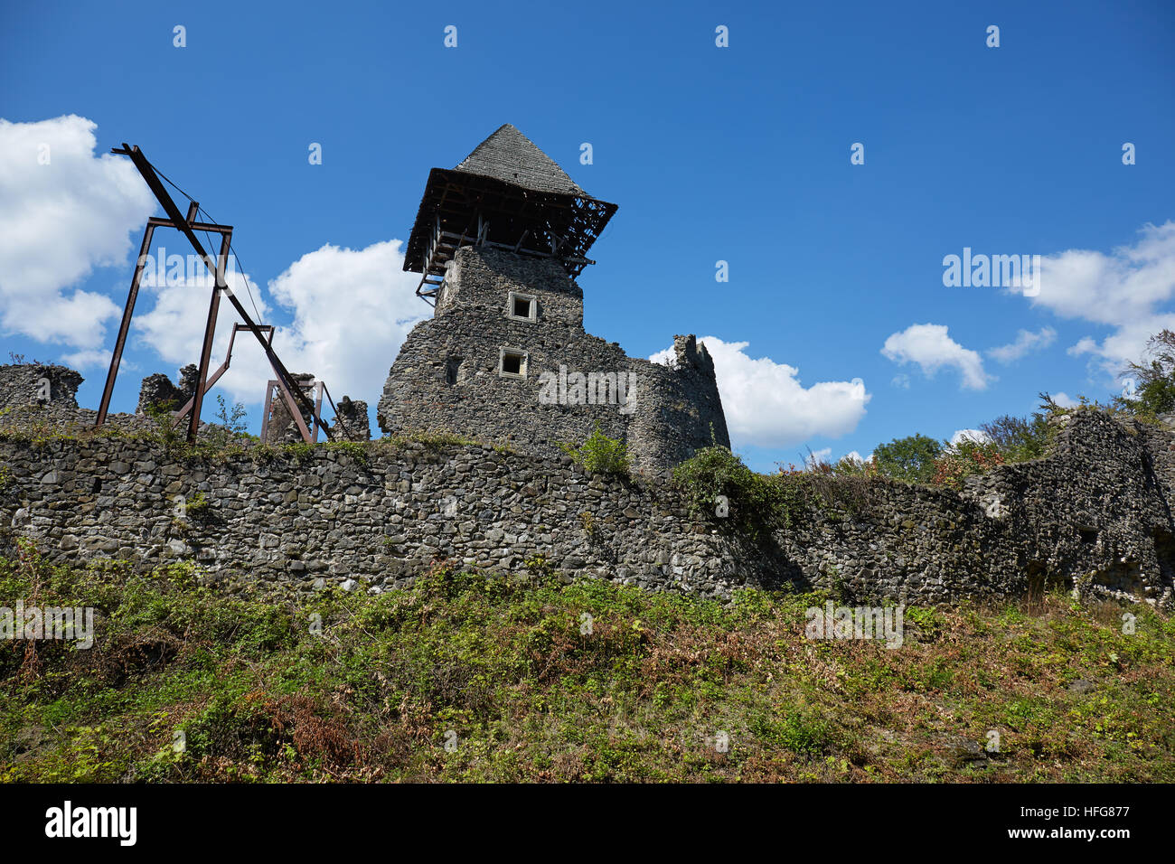 Ruins of the Nevitsky castl. The castle was built in the 13th century ...