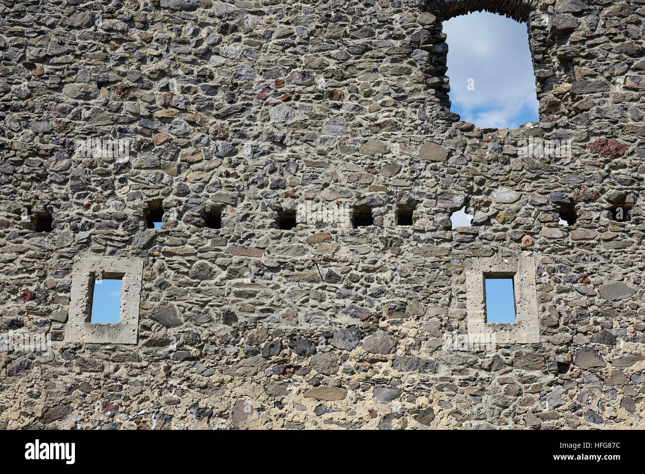 Ruins of the Nevitsky castl. The castle was built in the 13th century ...