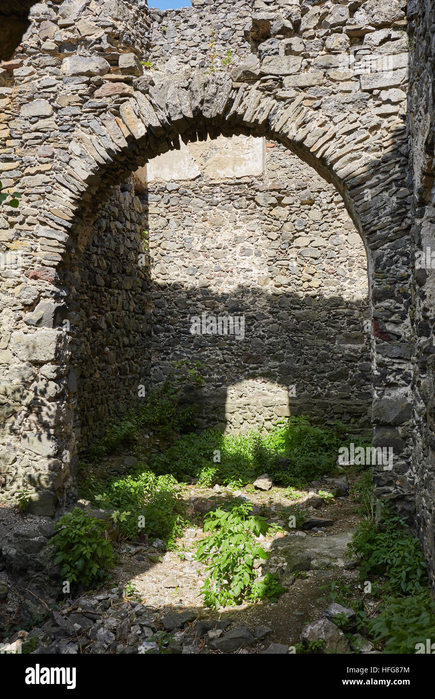 Ruins of the Nevitsky castl. The castle was built in the 13th century ...