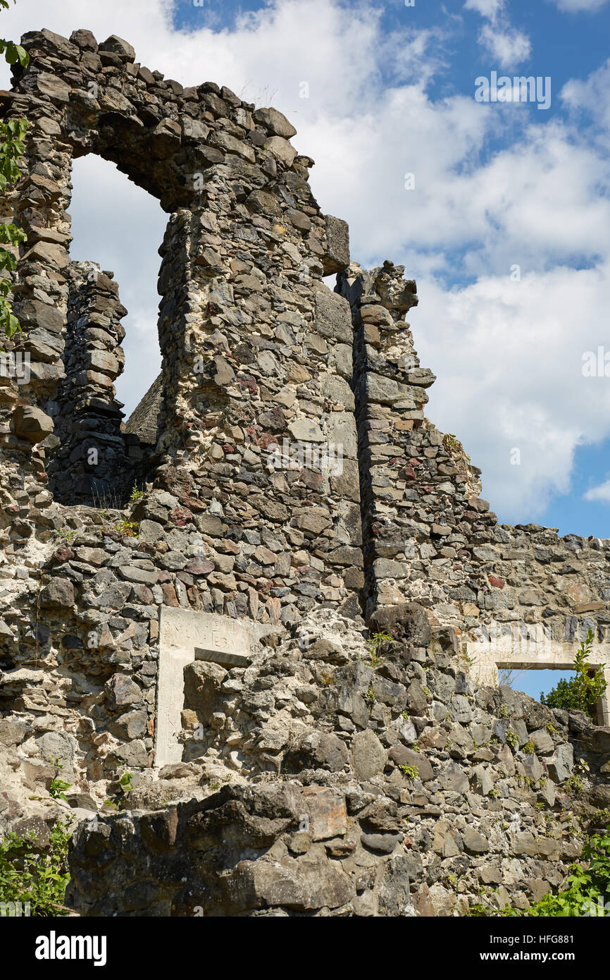 Ruins of the Nevitsky castl. The castle was built in the 13th century ...