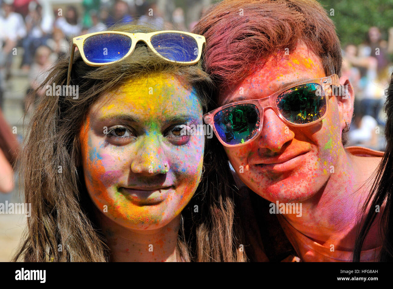 Holi. Indian Festival in Barcelona Stock Photo - Alamy