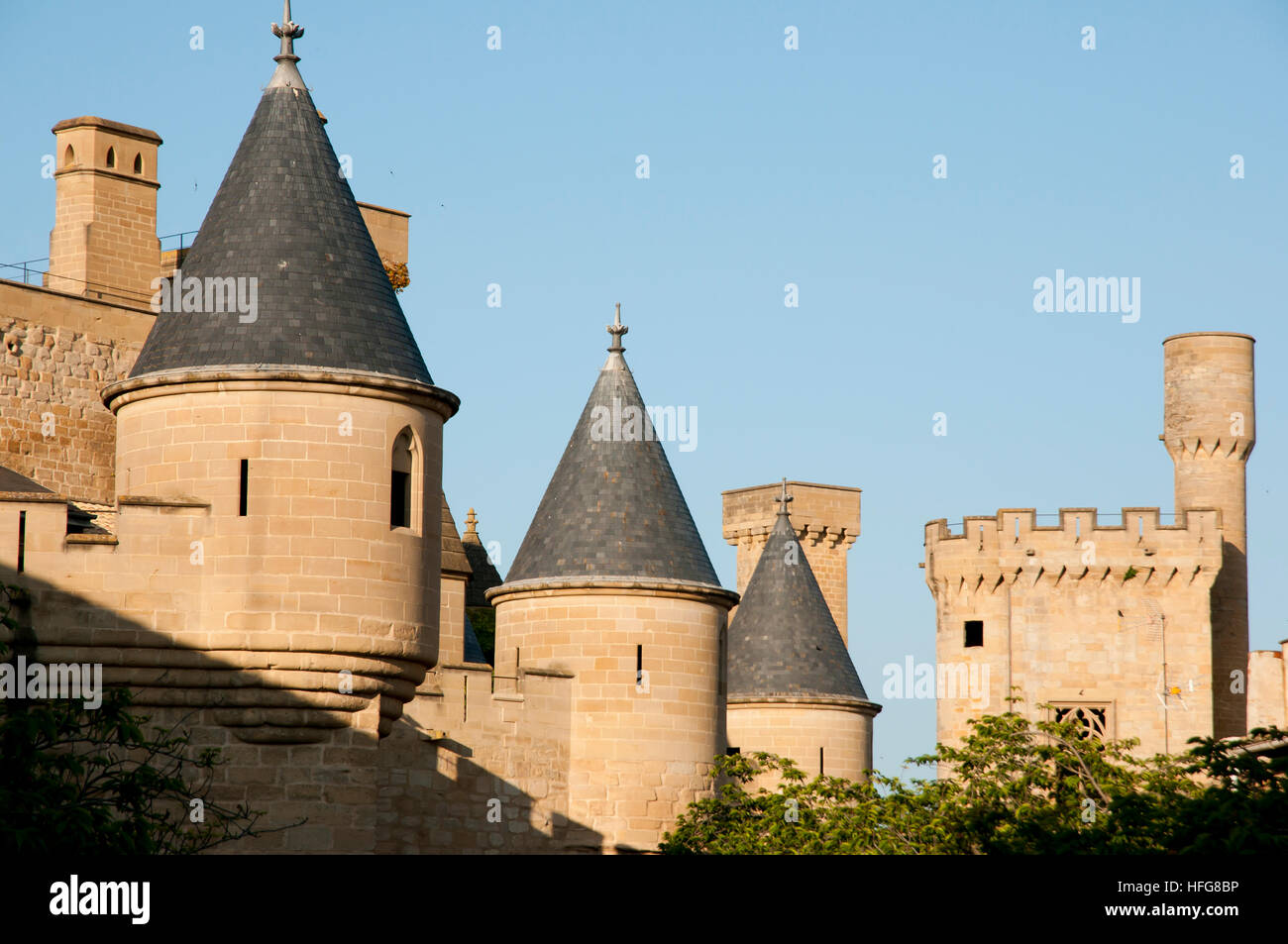 Castle of Olite - Spain Stock Photo - Alamy