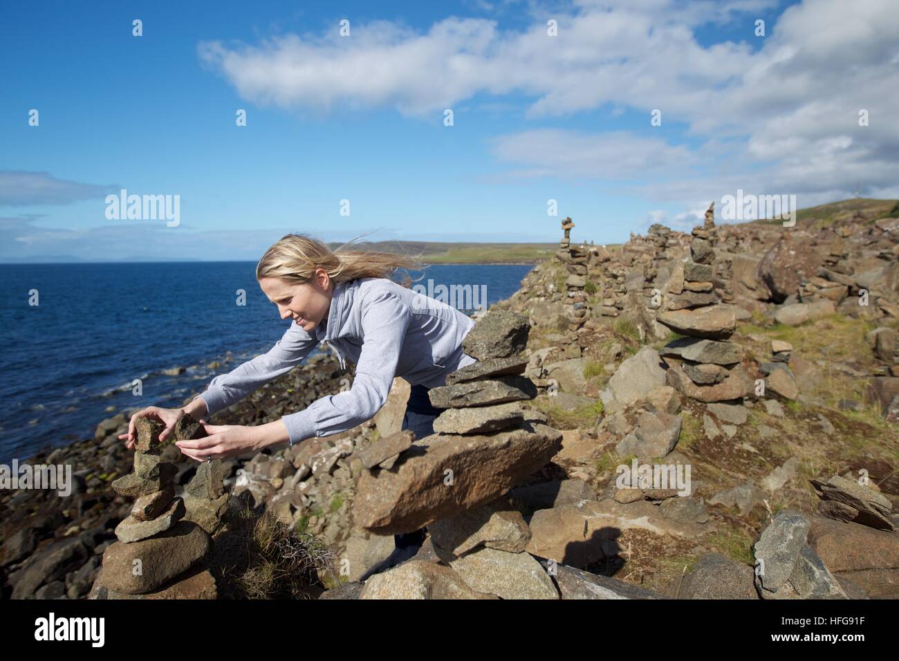 Scotland Scottish highlands Europe nature landscapes stacking rocks ...