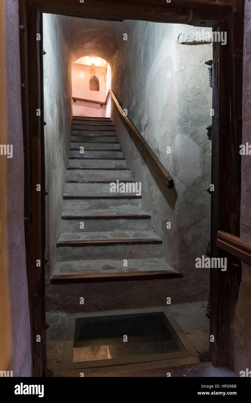 Stairs Inside the Nizwa Fort. Pay attention to the missing stair, which ...