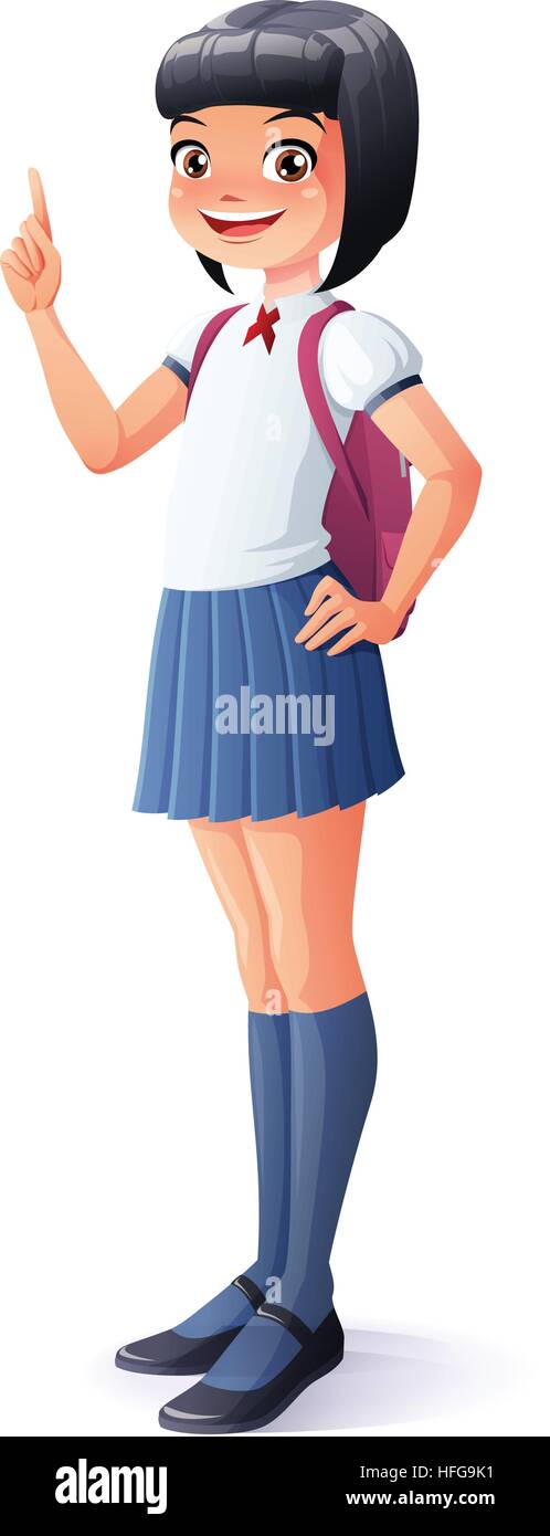 Japanese school student Stock Vector Images - Alamy